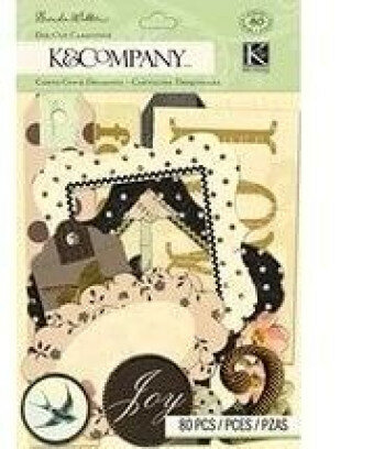 Декоративные украшения K&Company "Парижский шик", Кардсток и ацетат, для скрапбукинга