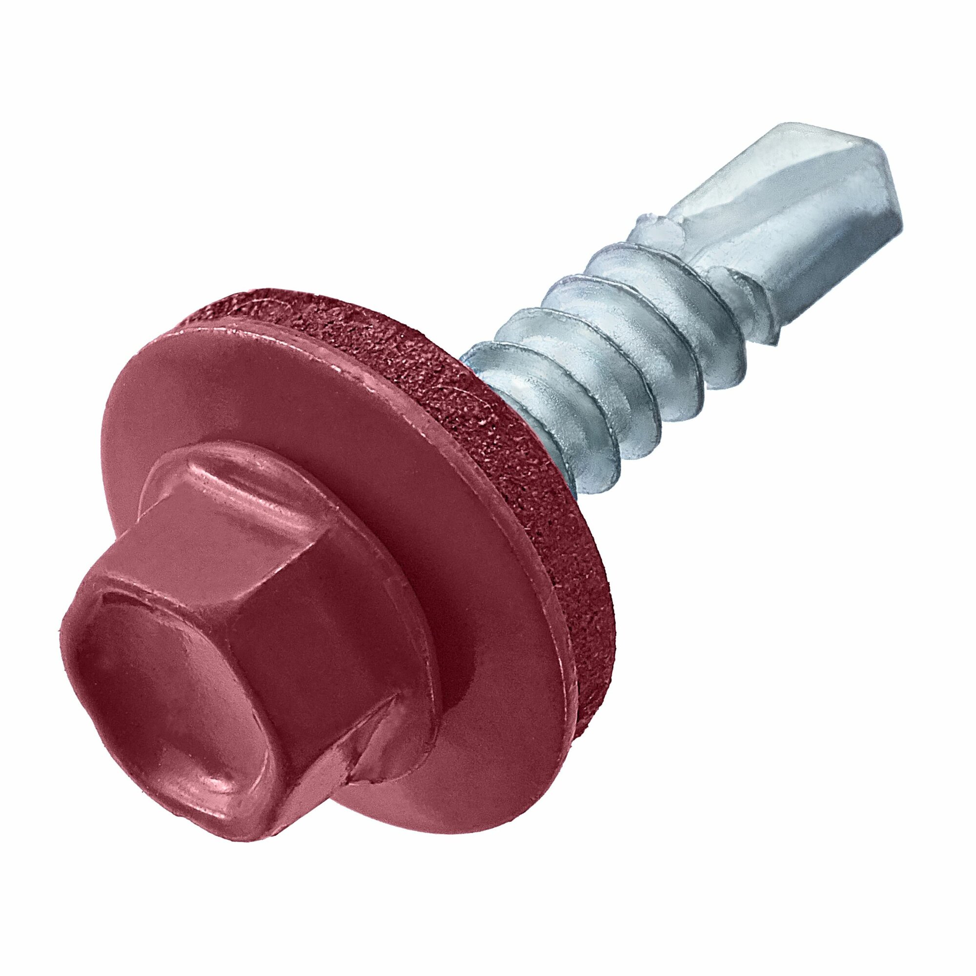 Саморезы Стройметиз кровельные 4.8х35, RAL 3005 (винно-красный), 15 шт.