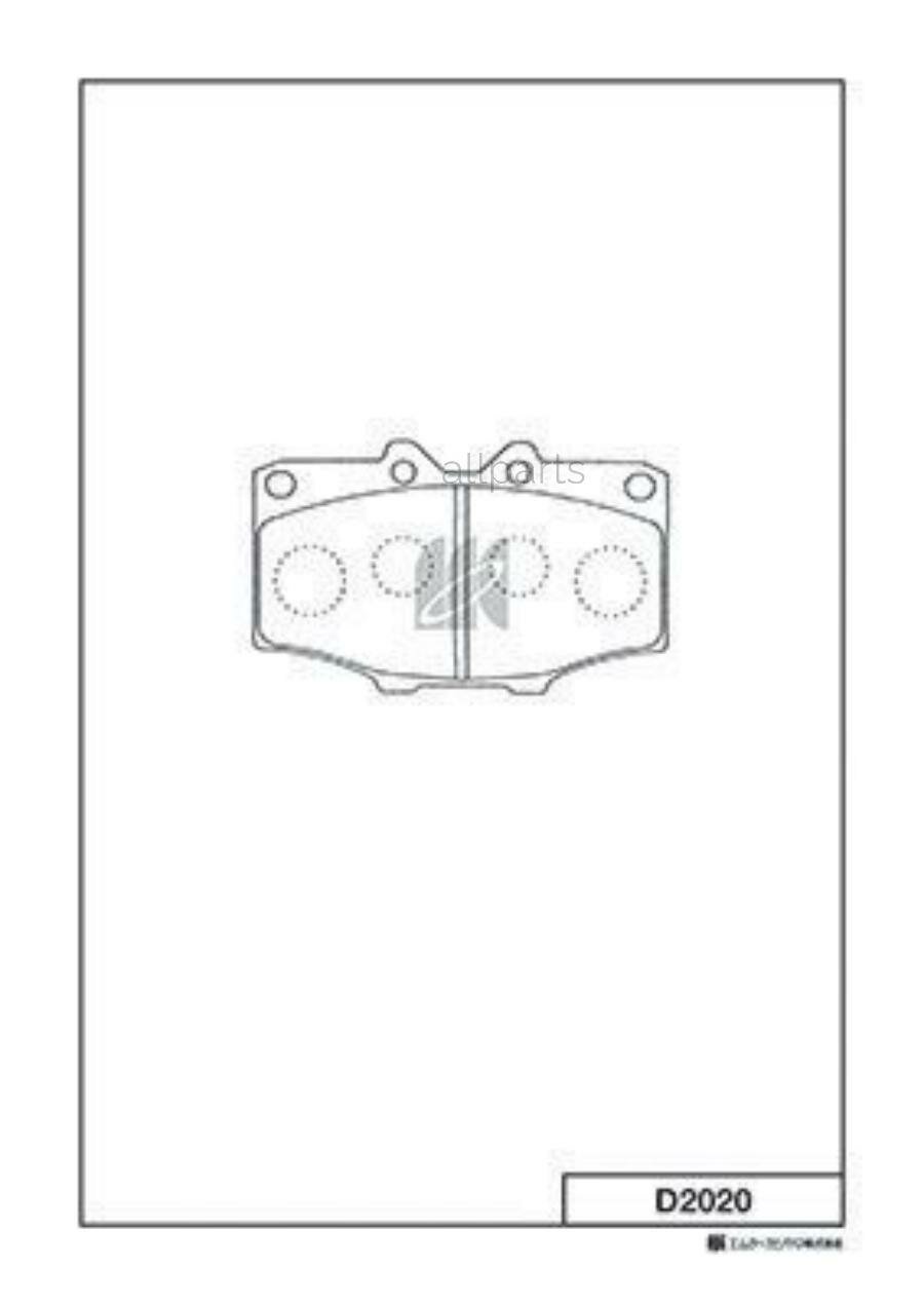 KASHIYAMA D2020 Колодки тормозные дисковые Toyota