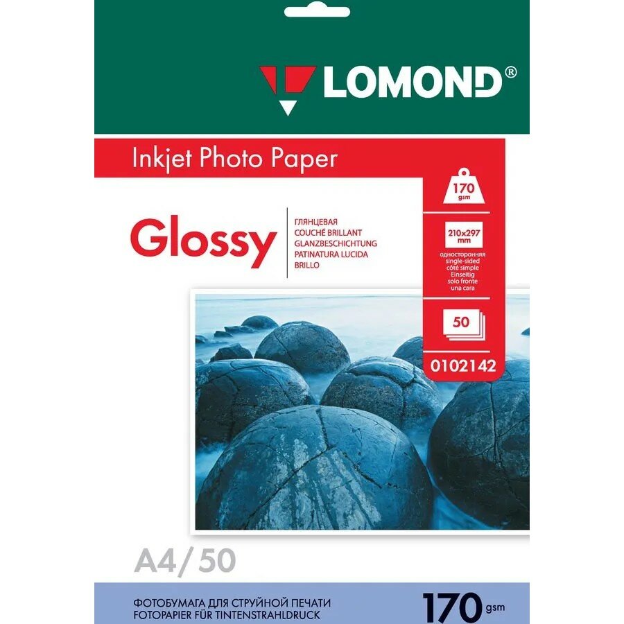 Lomond Бумага 0102142 Фотобумага односторонняя глянцевая А4, 170г м2, 50 листов