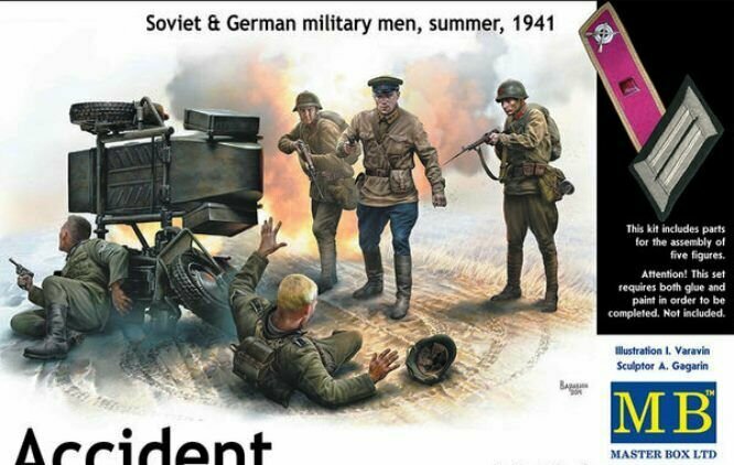 3590 Master Box Встреча. Советские и немецкие военнослужащие, лето 1/35