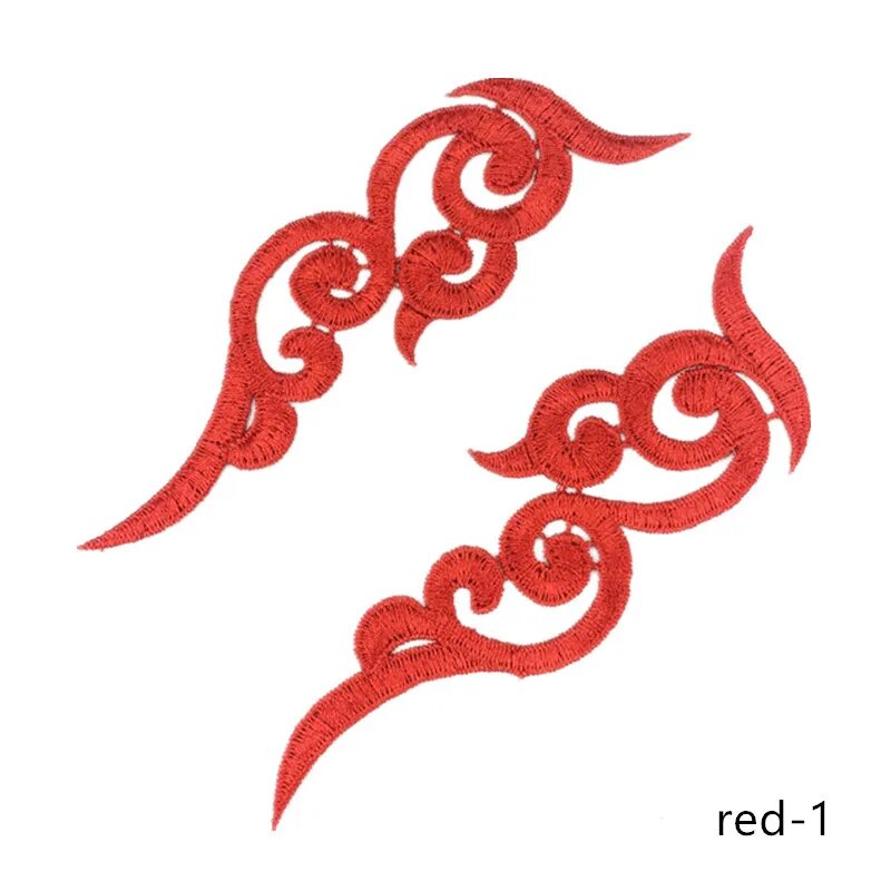 Красные кружевные аппликации red-1, 5 шт.