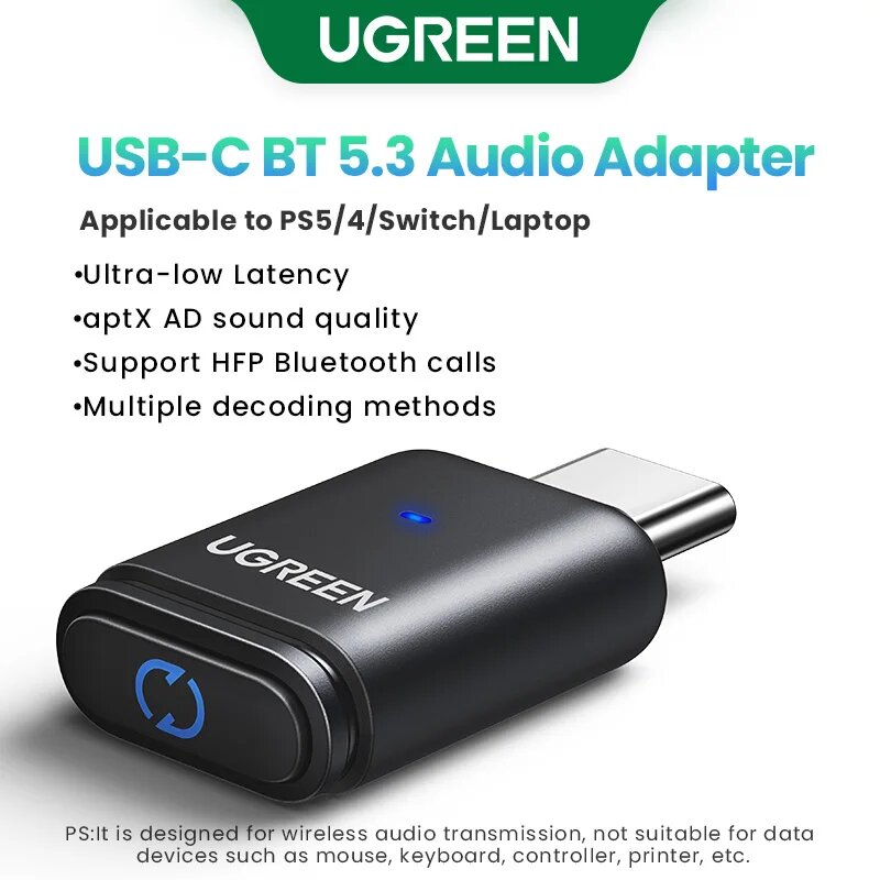 UGREEN Bluetooth 5.3 Адаптер USB Type-C