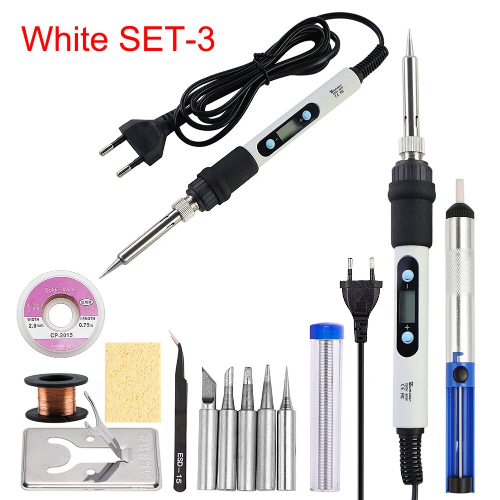 Паяльник электрический SumSour 220V White SET-3