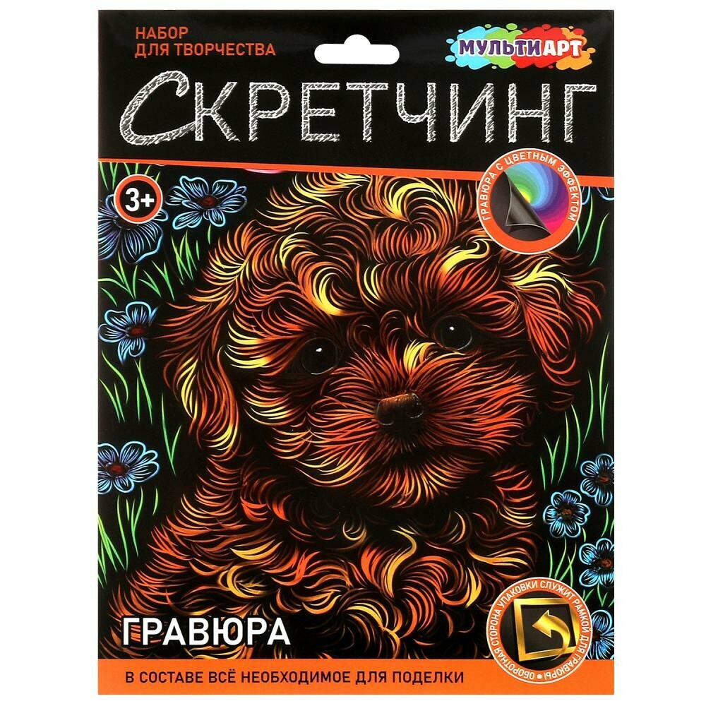 Скретчинг гравюра 18х24 см. мальтипу MultiArt SCRETCH-111535