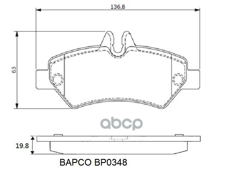 Колодки тормозные BAPCO арт. BP0348
