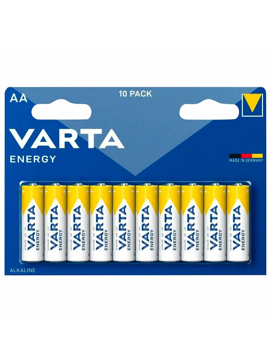 Батарейки алкалиновые пальчиковые комплект 10 шт АА