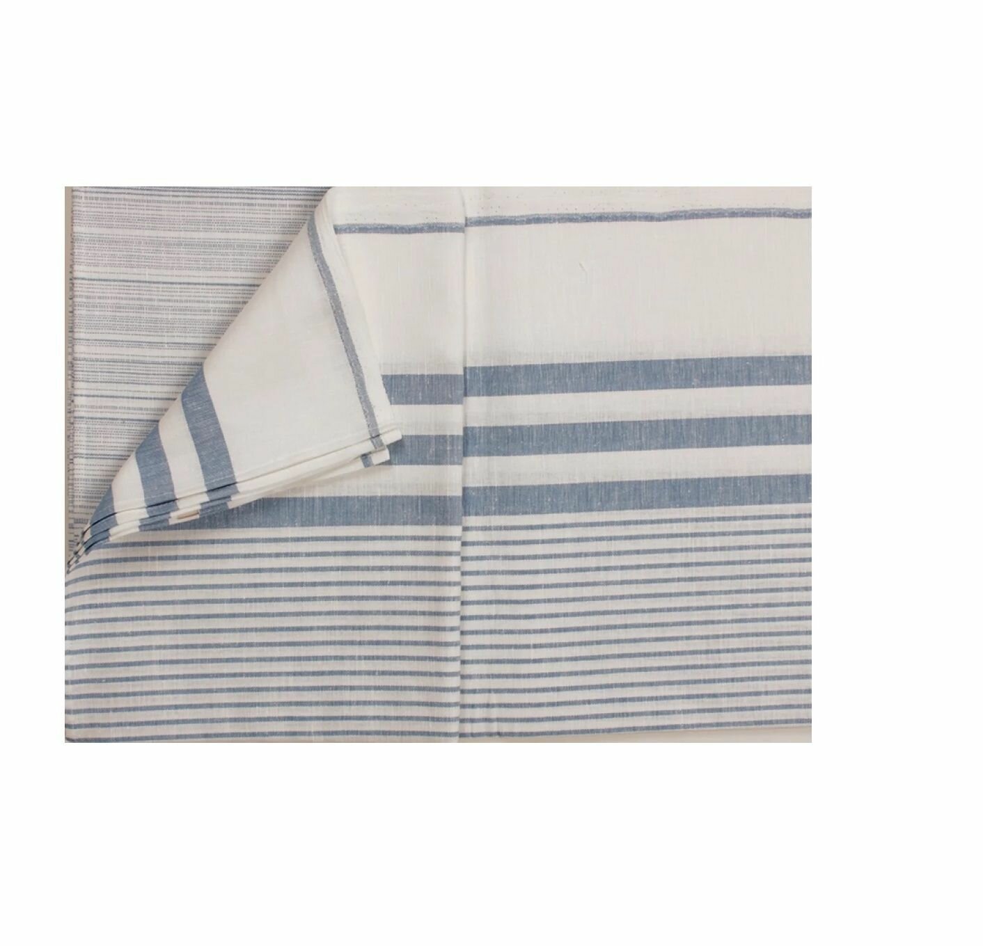 Наволочка льняная синяя полоска 70х70 см. Лен/Хлопок Линпротекс