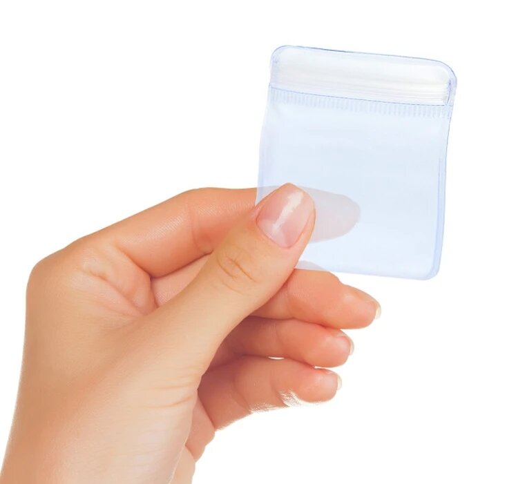 Пакет прозрачный с застежкой zip lock, 1 шт. 50 х 70 мм для хранения монет, мягкий пластик