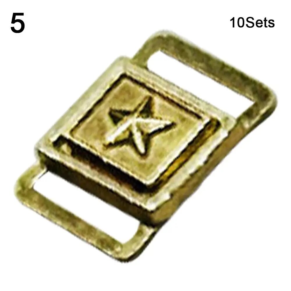 Металлические пряжки для кукольной одежды, звезда, 10 комплектов 5