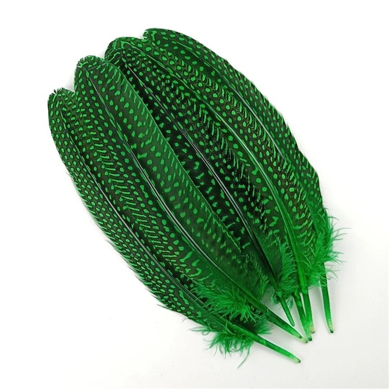 Окрашенные перья фазана FlyReal для рукоделия Изумрудный, Grass green