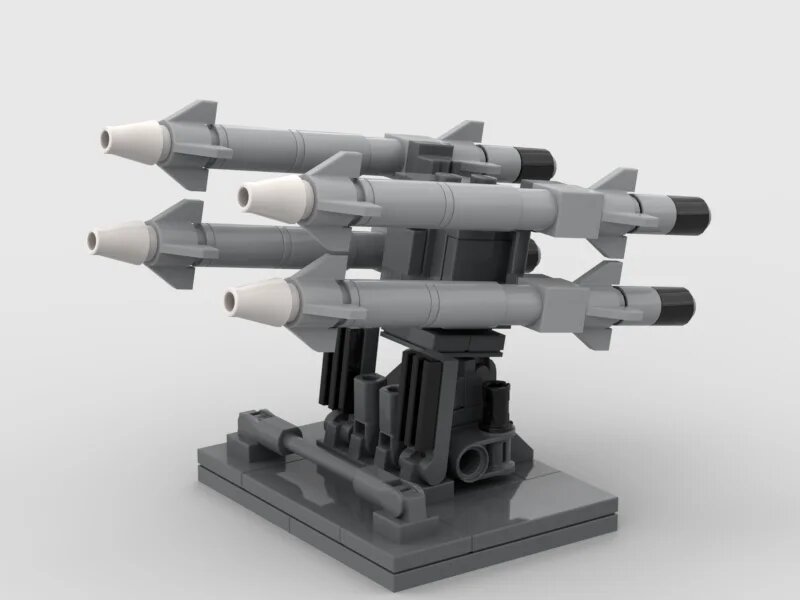Блочные кирпичи для сборки оружия You Shine Серый, Missile module