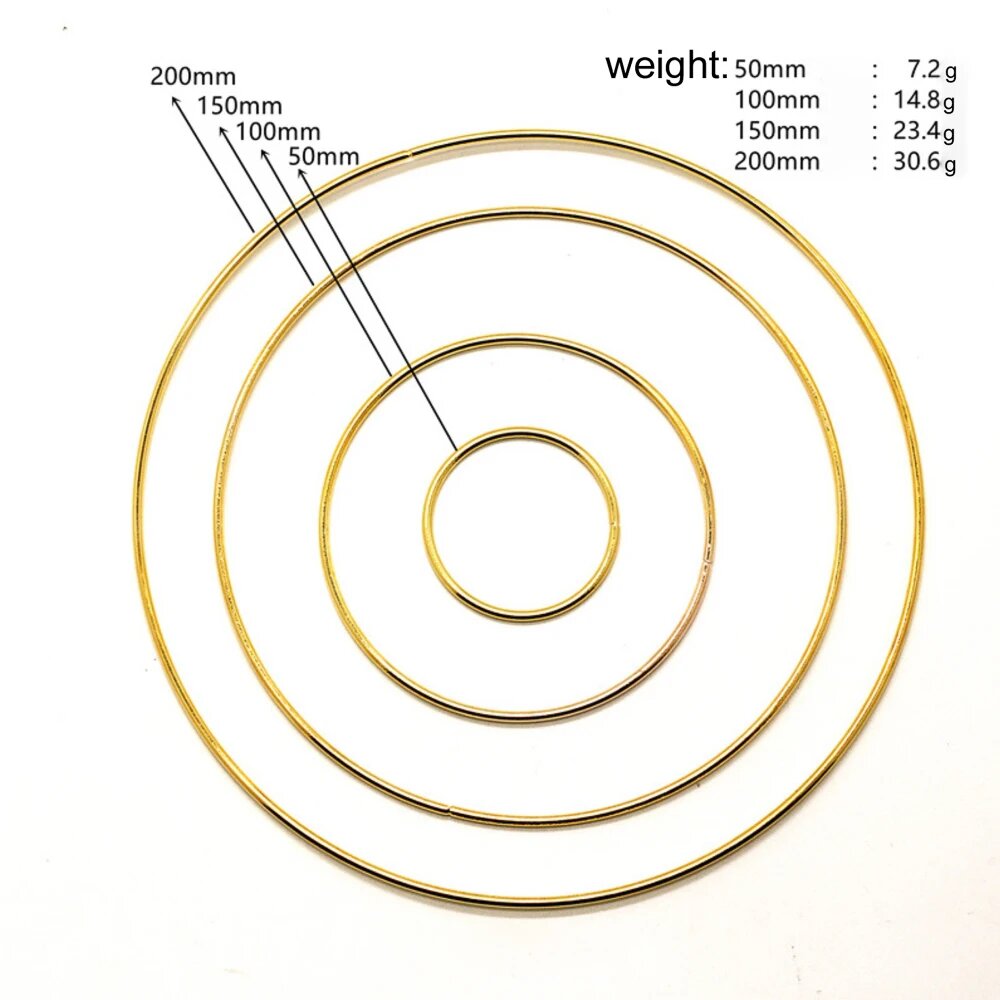 Металлические кольца для ловцов снов REGELIN, набор из 4-5 штук 4PCS mix round