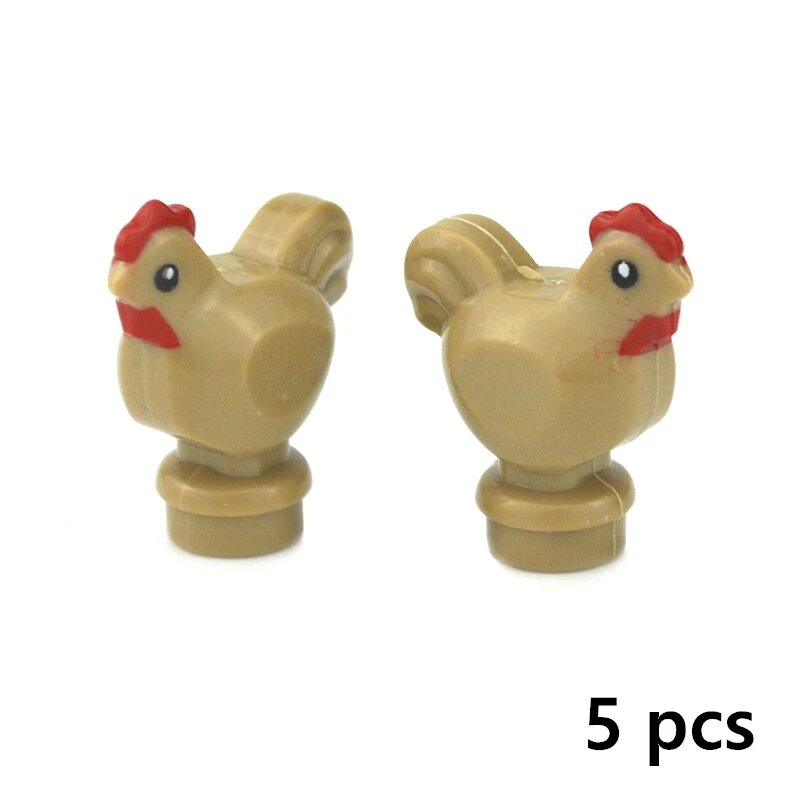 Леду Лего-конструктор Ферма Животные 5pcs chicken B