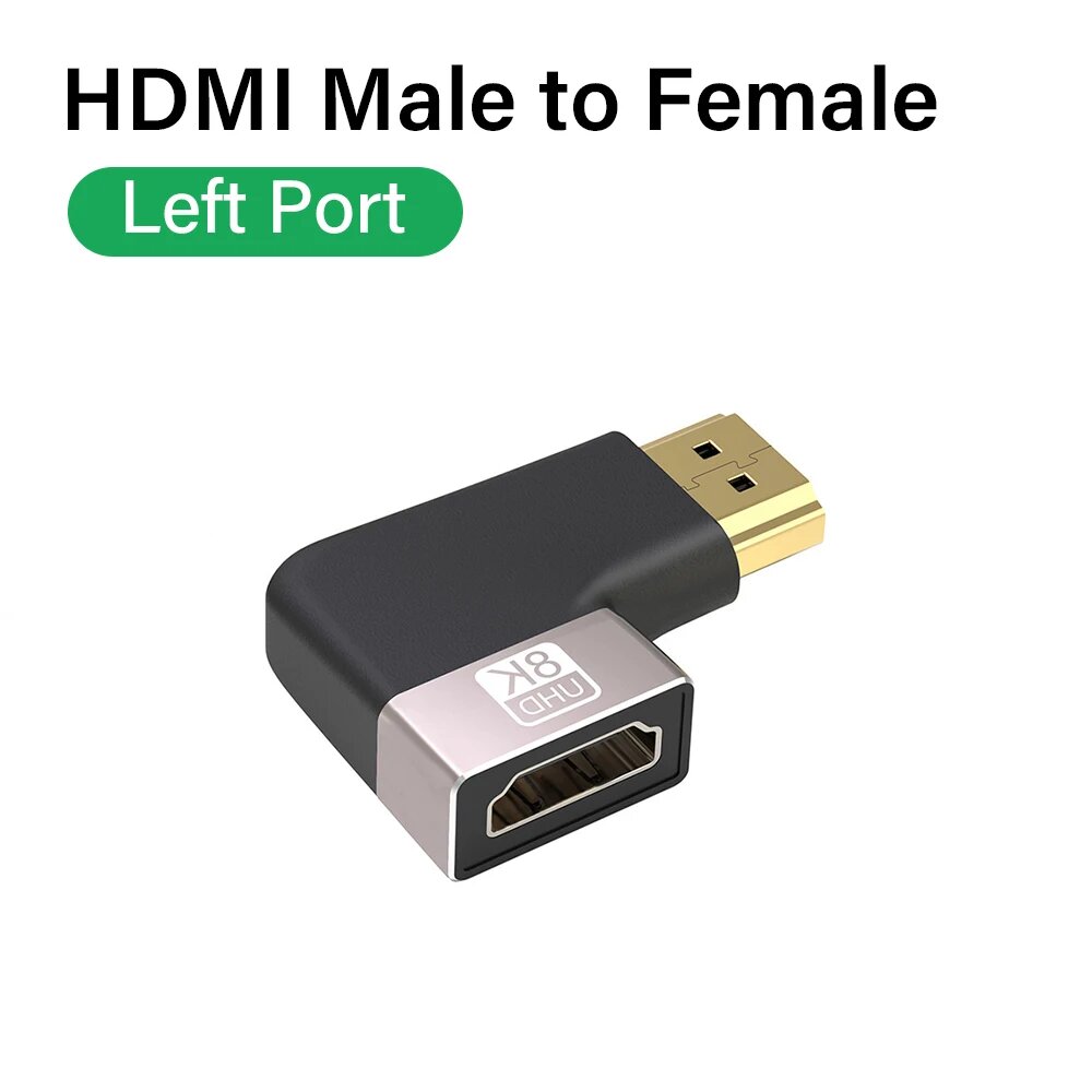 HDMI кабель адаптер 90/270 градусов Left port