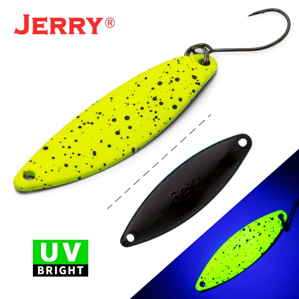 Jerry Лео форель ультралегкие спиннинговые рыболовные приманки Micro Brass Троллинговые одиночные крючки Ложка Смешные приманки Озерная Снасть