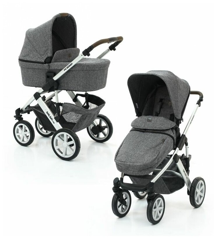Коляска 2в1 FD-Design Salsa 4 Air Race для новорождённого серого цвета универсальная