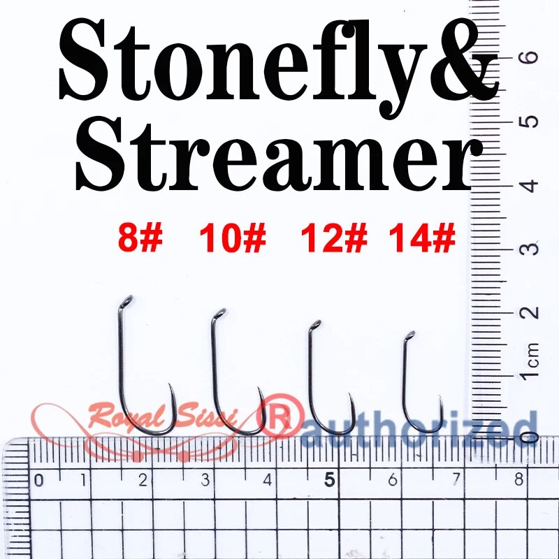 Royal Sissi Крючки StoneflyStreamer H, 14#, черные