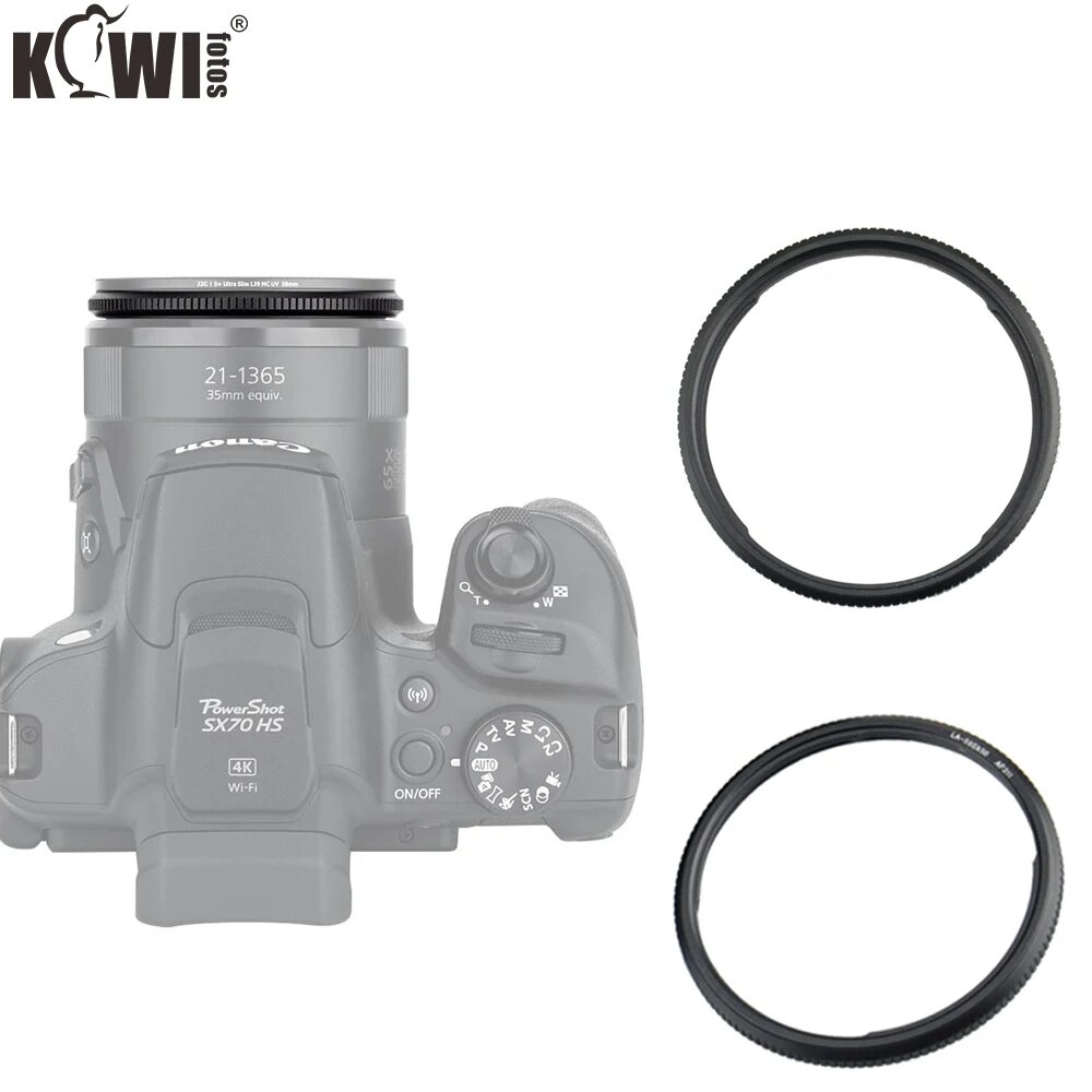 Металлическое кольцо-адаптер для фильтра объектива Canon PowerShot SX70 HS SX60 HS SX50 HS SX520HS, кольцо-адаптер для замены Canon