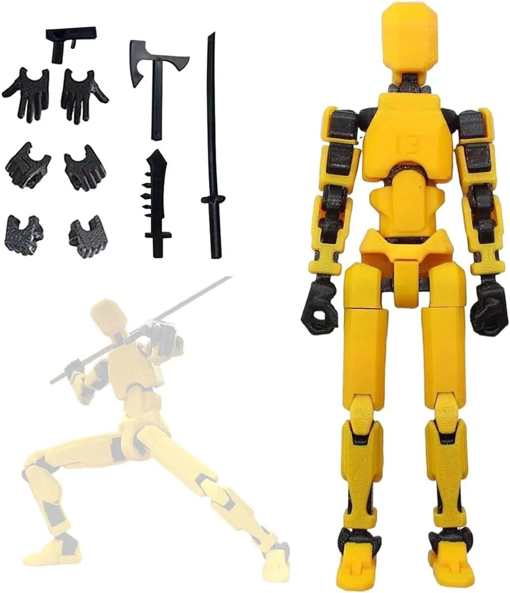 Набор фигурок T13, фигурка робота Titan 13, напечатанная на 3D-принтере, фигурка робота robo 13, шарнирная, для коллекци