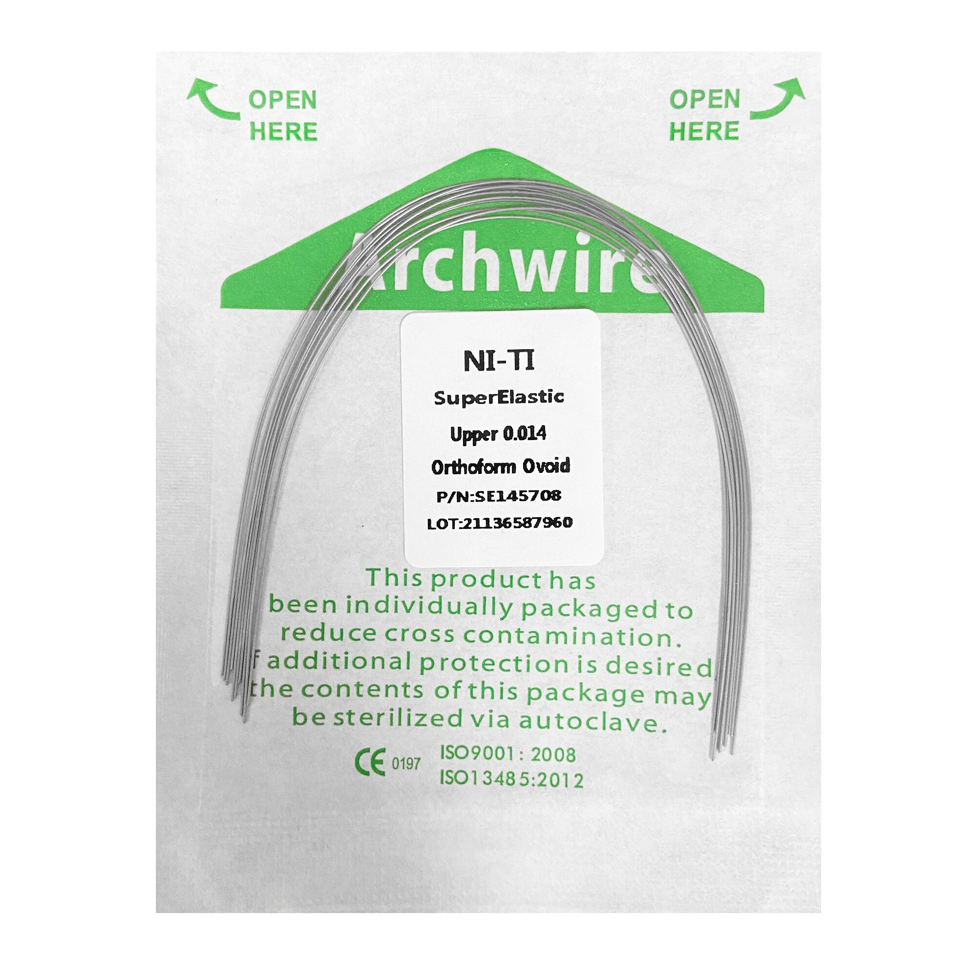 Ортодонтические провода Niti Well CK Ovoid 014 Upper