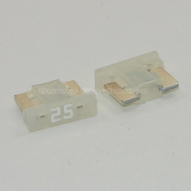 50 шт. 2A 3A 5A 7.4A 10A 15A 20A 25A 30A предохранители Micro Short Low profile Mini blade 15A amp APS/ATT предохранитель для Honda Toyota Lexus белый