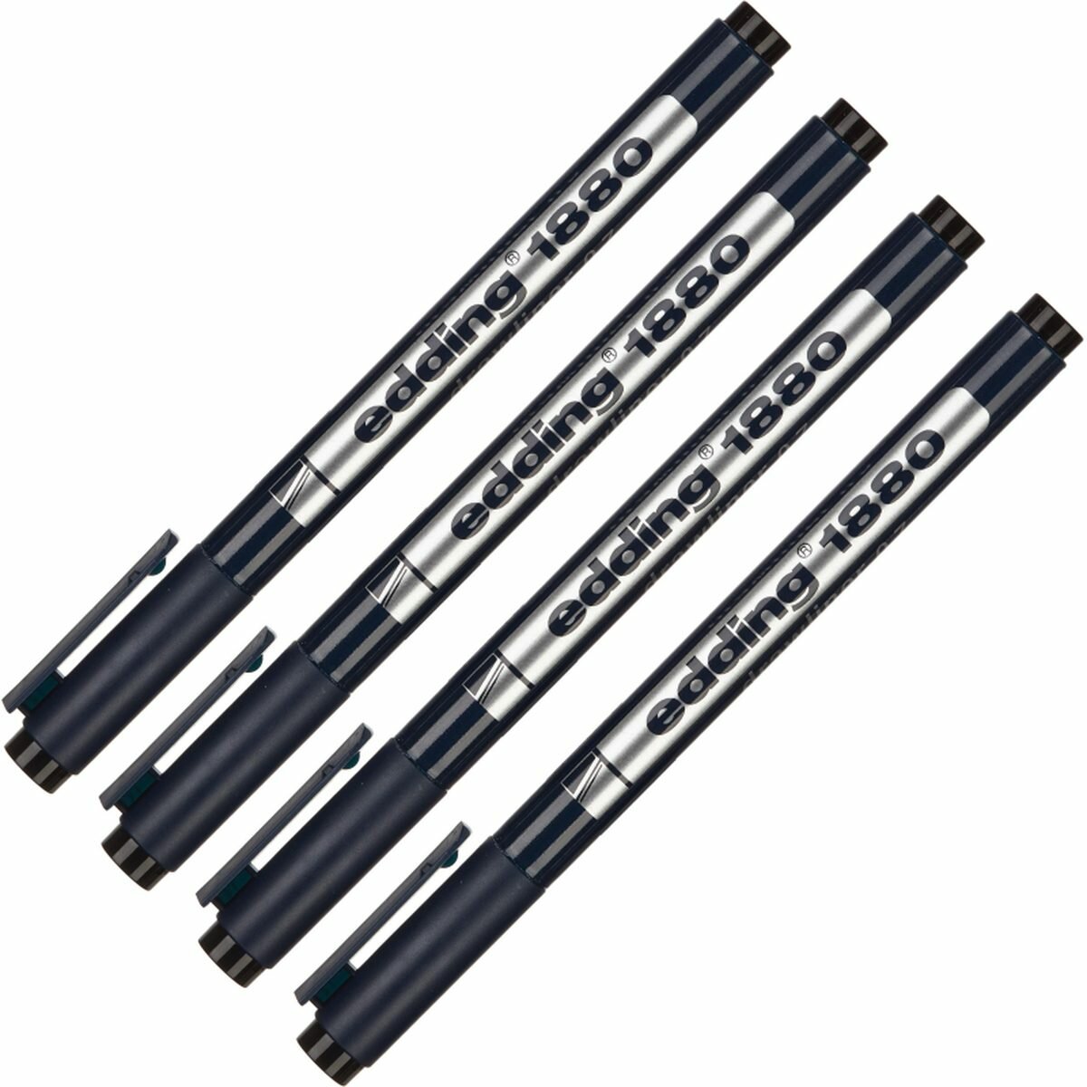 Набор капиллярных ручек Edding E-1880 (0.1, 0.3, 0.5, 0.7мм) черные, 4шт. (E-1880/4S), 10 уп.