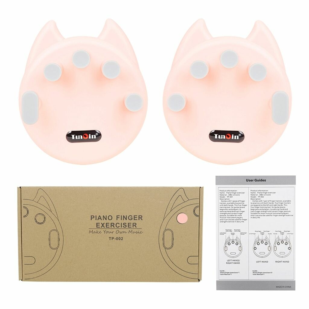 2 шт. Тренажер для пальцев фортепиано, силиконовый тренажер рук, инструмент коррекции осанки обучения игре на гитаре