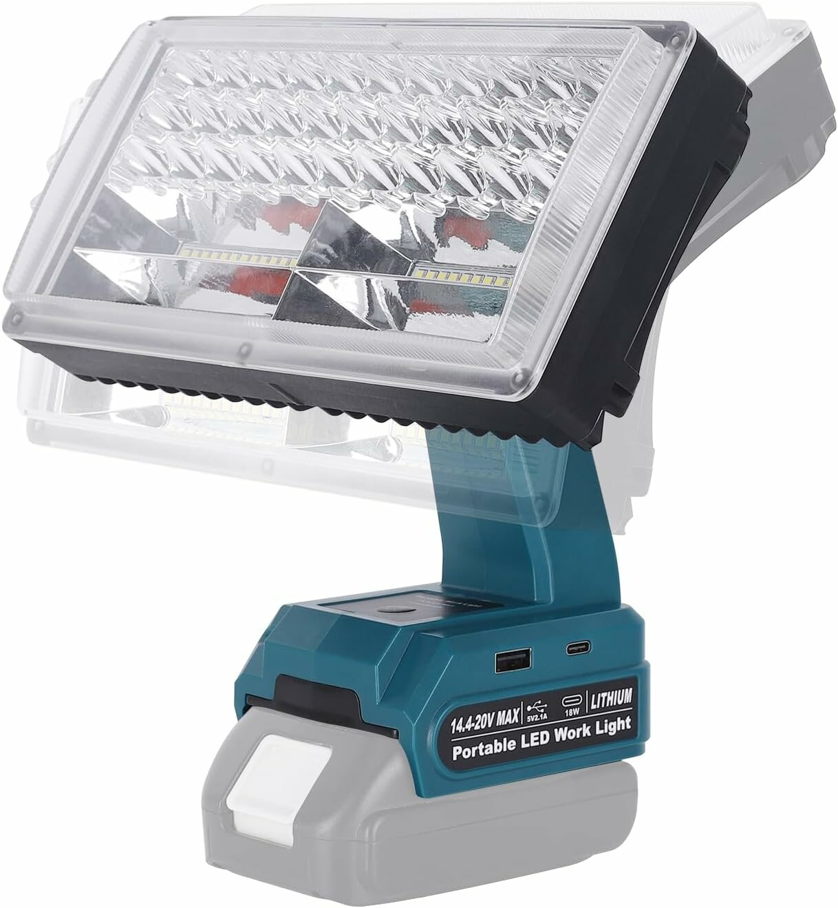 Светодиодный рабочий светильник 4200LM для литиевой батареи Makita18v LXT, прожектор мощностью 40 Вт с портом USB-A/C