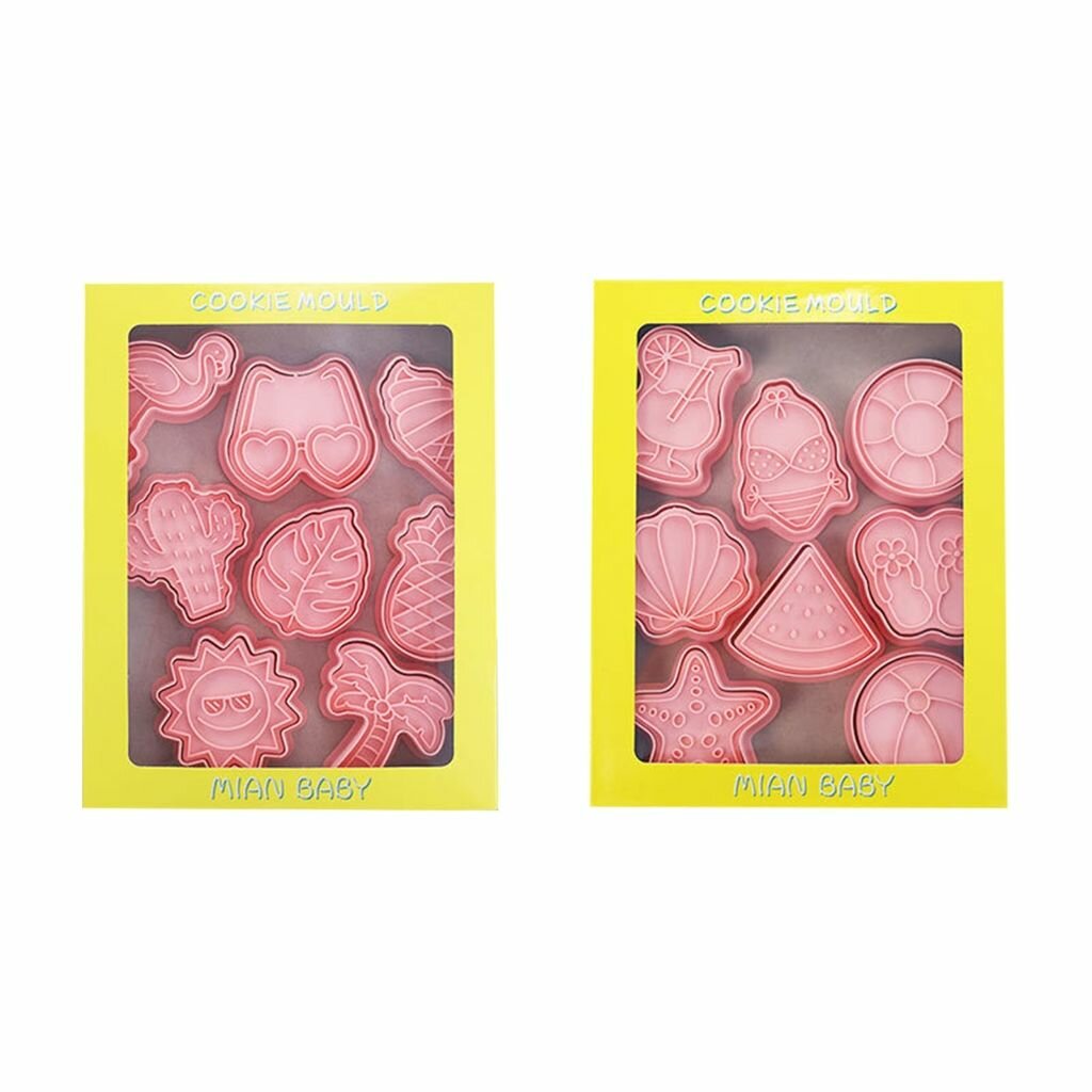 16 шт./компл. Формочки для печенья Пластиковые Летние Пляжные тематические пресс-формы для печенья