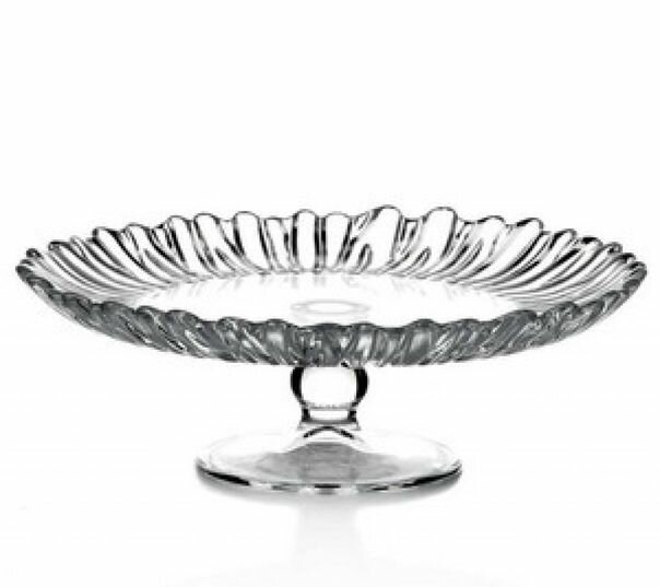 Блюдо на ножке Аврора 205 мм. Подойдет для использования в СВЧ.