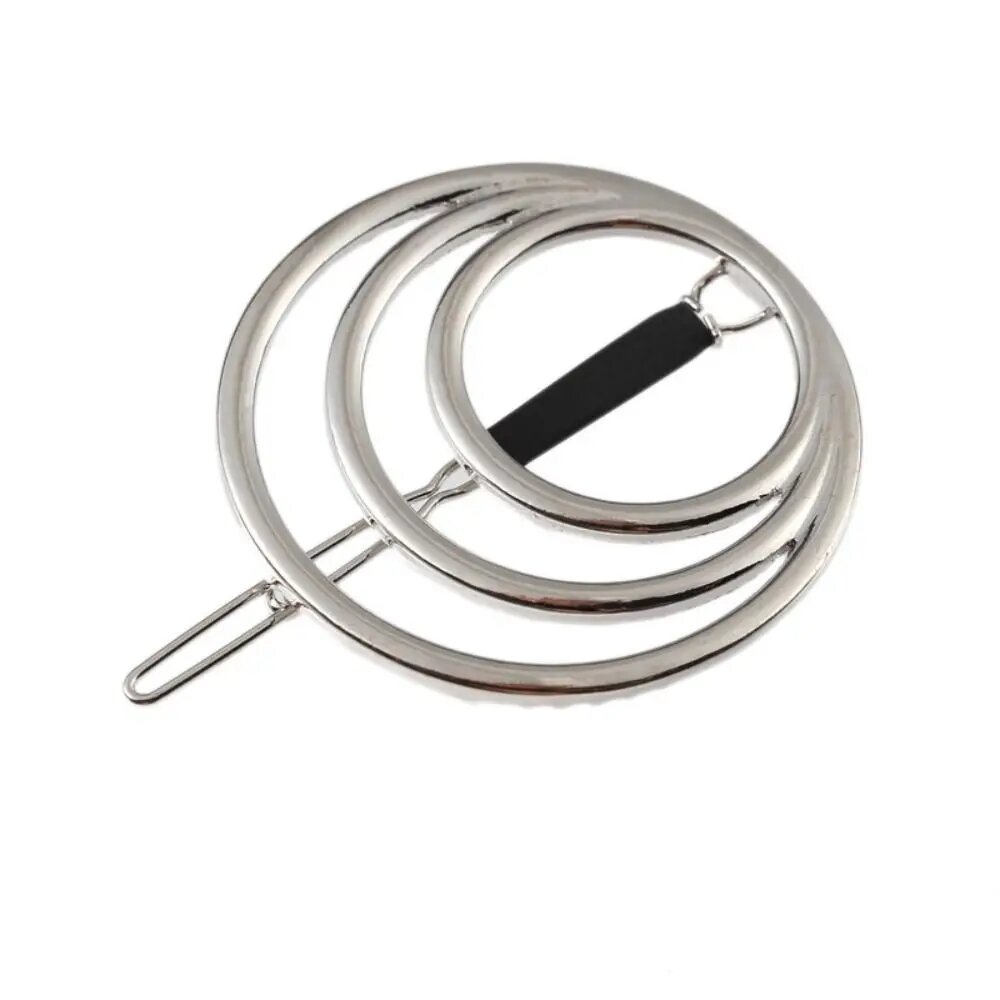 Женские серебряные металлические заколки для волос, новые винтажные круглые аксессуары для волос