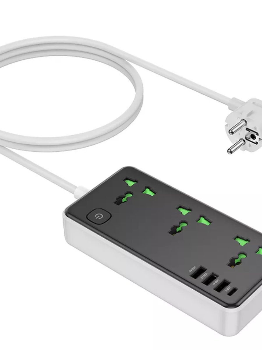 Сетевой фильтр Hoco AC7A Storm 1.5m черный