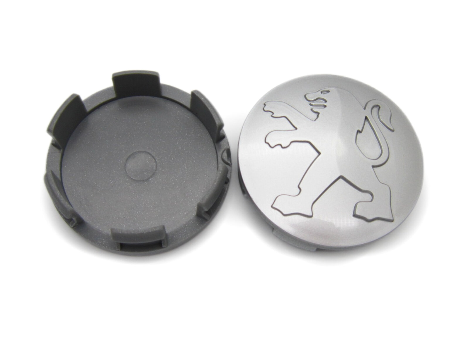 Колпачок, заглушка для литого диска СКАД Peugeot silver, 56/51/12 мм, 1 шт.