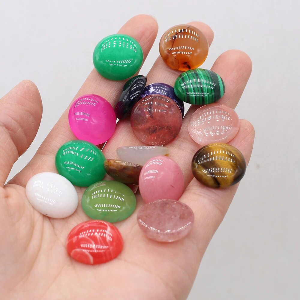 Натуральный агат, кабошон, бусины для рукоделия, 10 шт. 12 мм