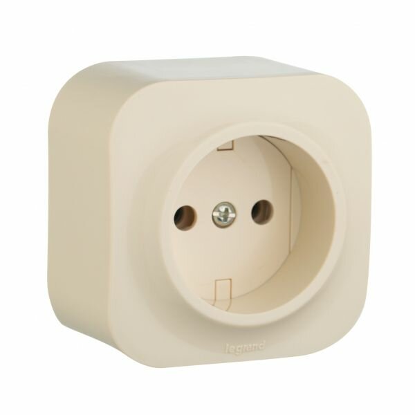 20 шт. Legrand Quteo Бежевый Розетка без заземления 782240