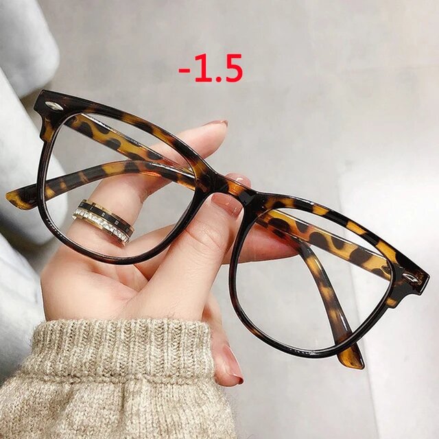 Винтажные очки для близорукости -1.5, оправа Leopard