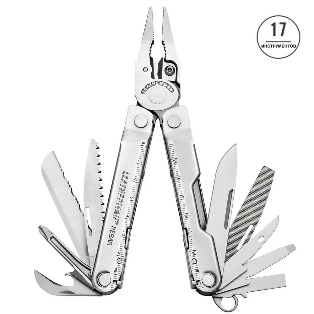 Мультиинструмент (мультитул) LEATHERMAN Rebar 17 инструментов, нейлоновый чехол