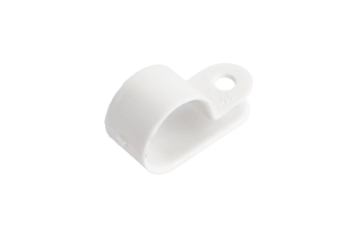 REXANT кабельная скоба под винт 16 мм белая, упаковка 50 шт, 07-4416
