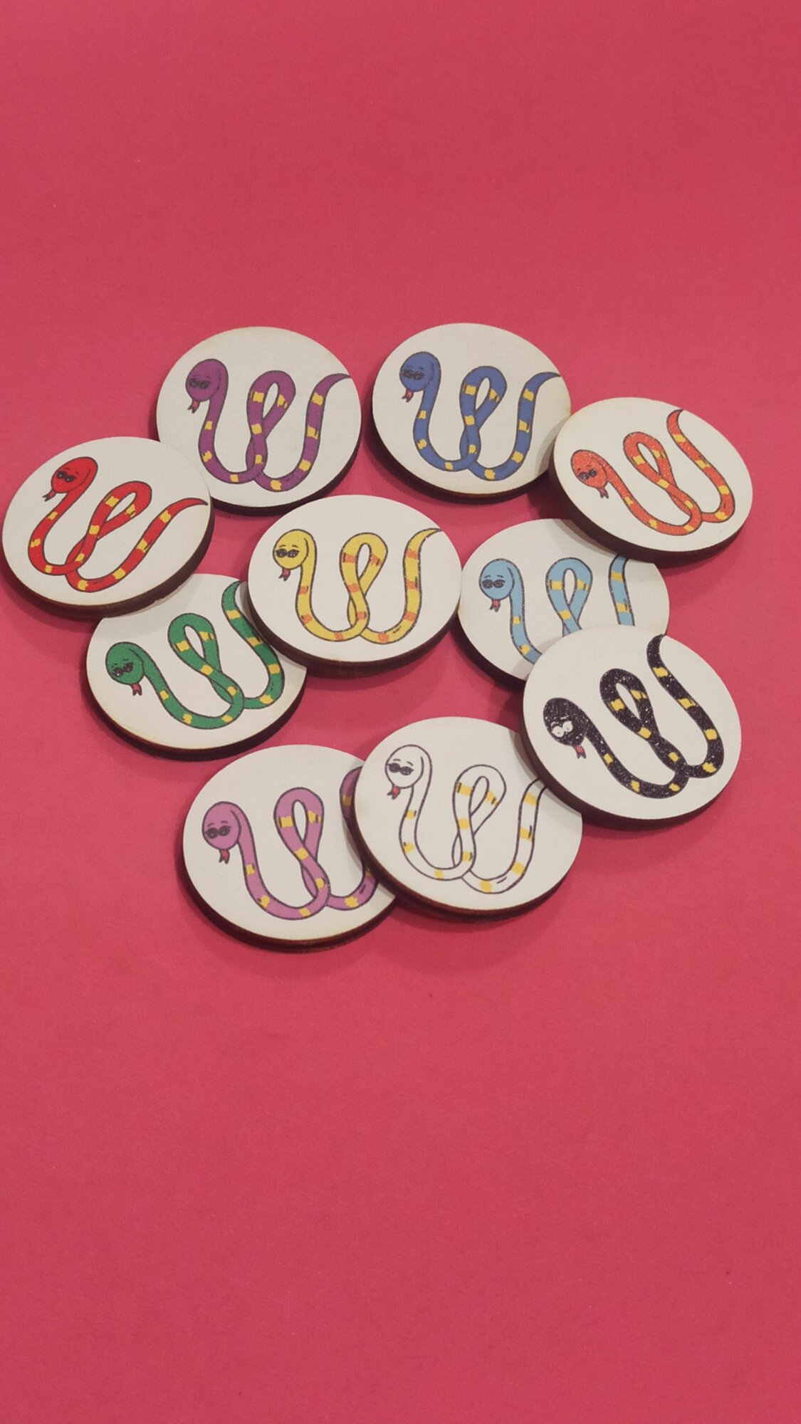 Фишки "Змейки" цветные