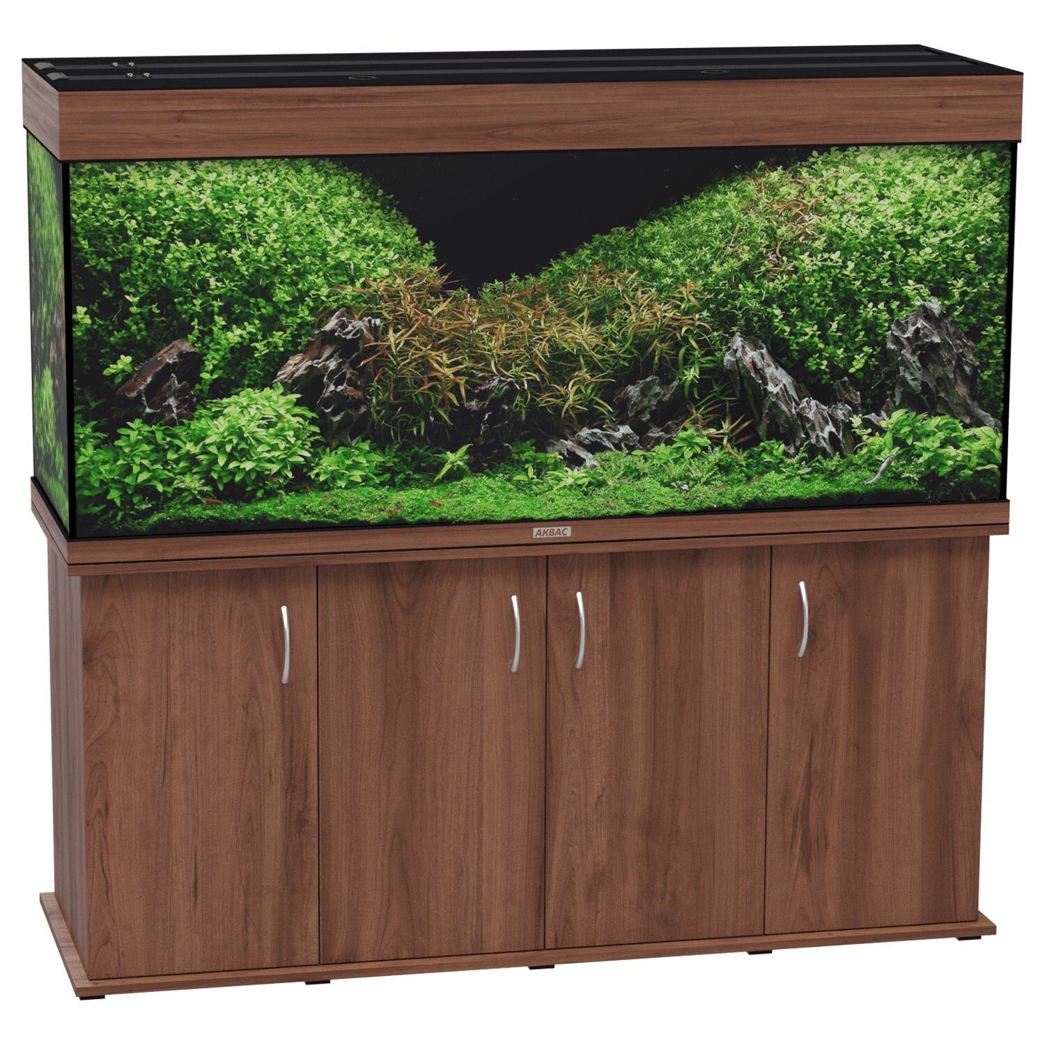 Аквариум 500 литров с тумбой крышкой и освещением (151х51х72 см) Аквас