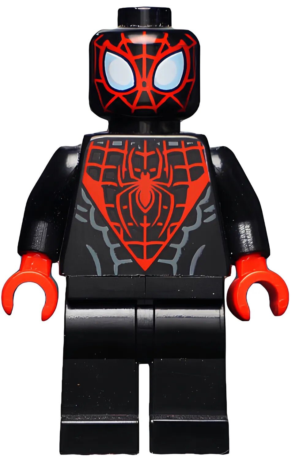Минифигурка Lego Spider-Man (Miles Morales) - Red Webbing on Head, Red Hands sh190 U