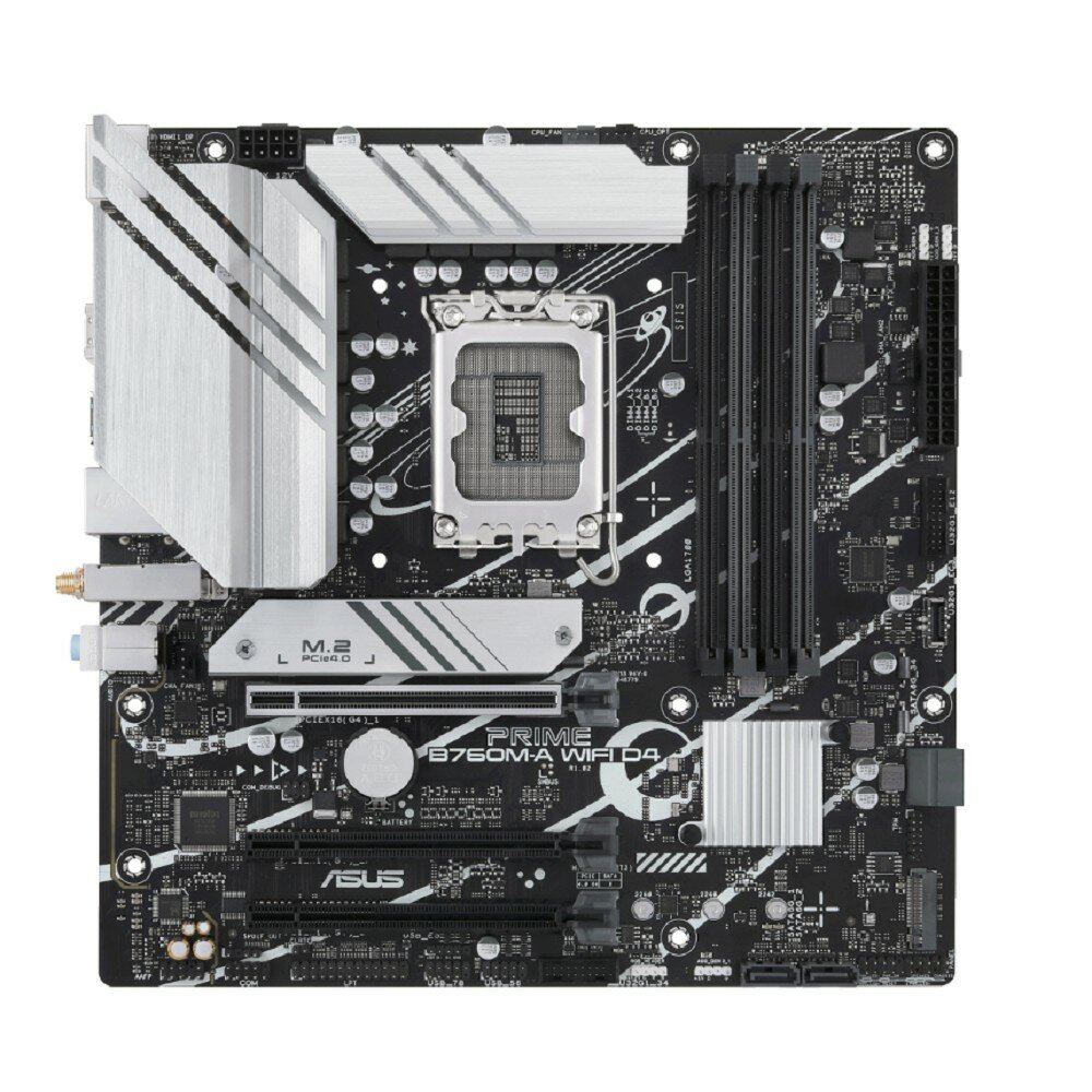 ASUS Материнская плата B760M-A WIFI D4 LGA 1700 4хDDR IV 2хM.2