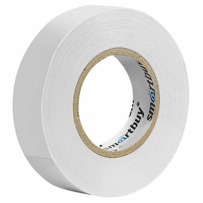 Изолента 0,13х15мм, 10 метров, белая (набор 10 штук)