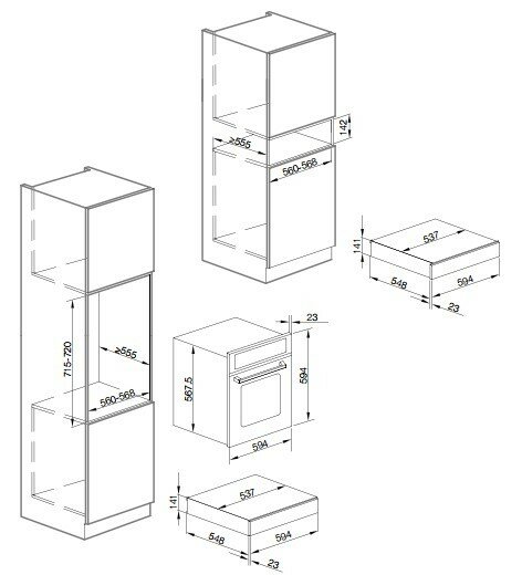Встраиваемый шкаф для подогрева посуды Graude WS 14.0 S