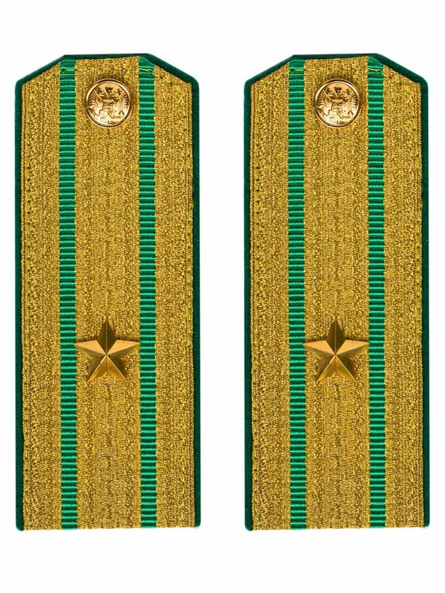 Погоны Пограничной службы в сборе картон Майор золотые