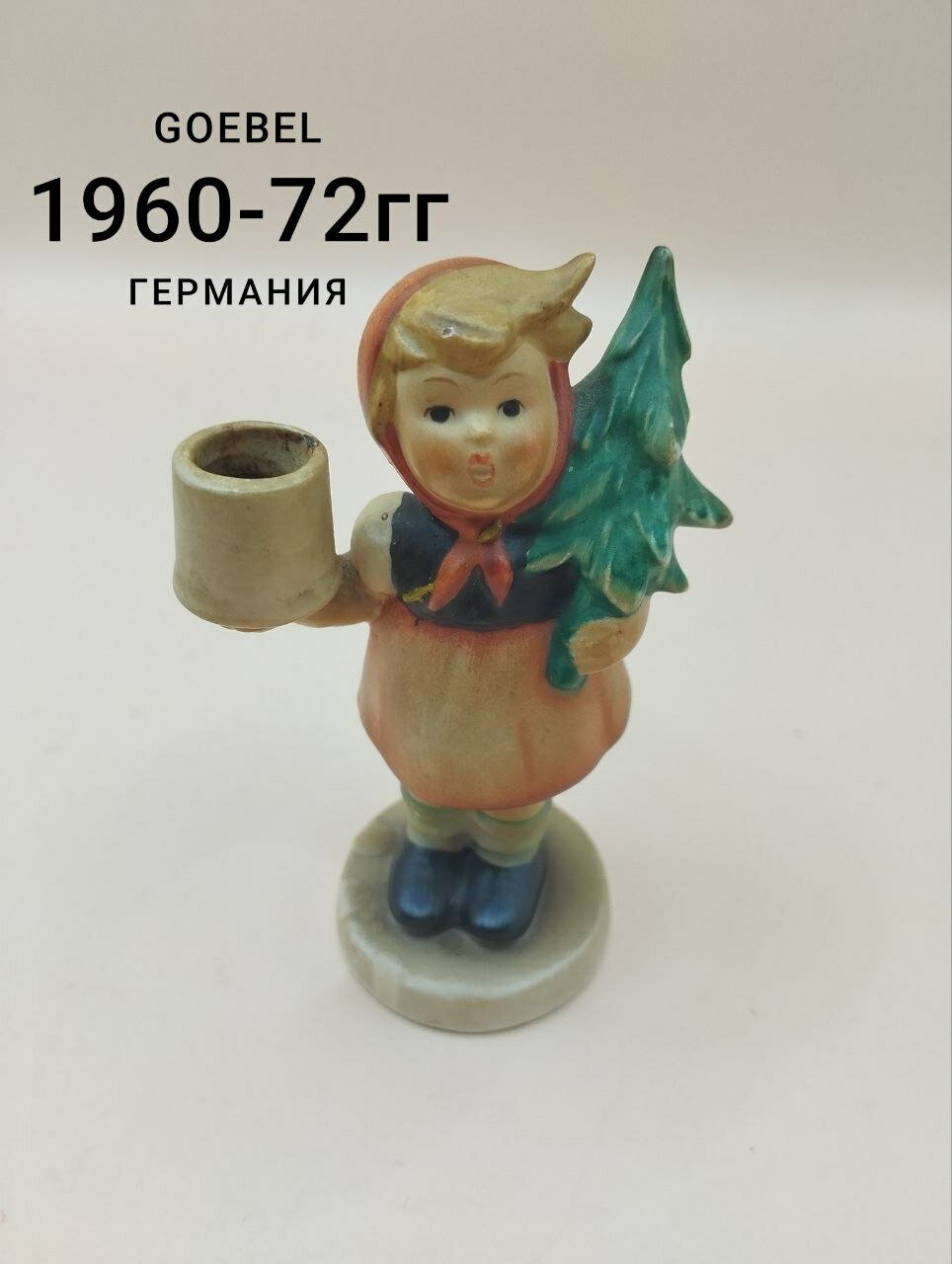 Винтажный фарфоровый подсвечник Hummel Goebel Германия 1960гг