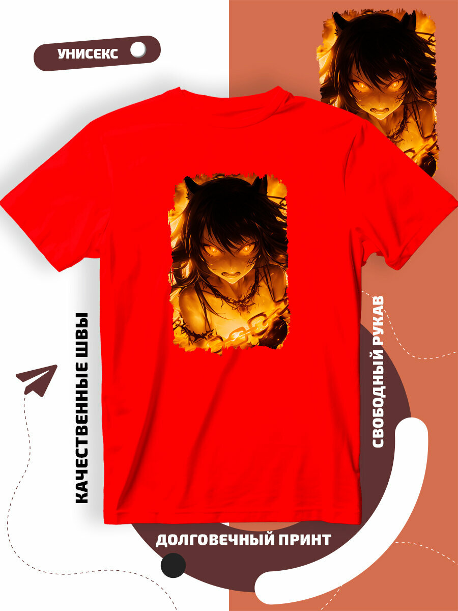 Футболка с девушкой аниме