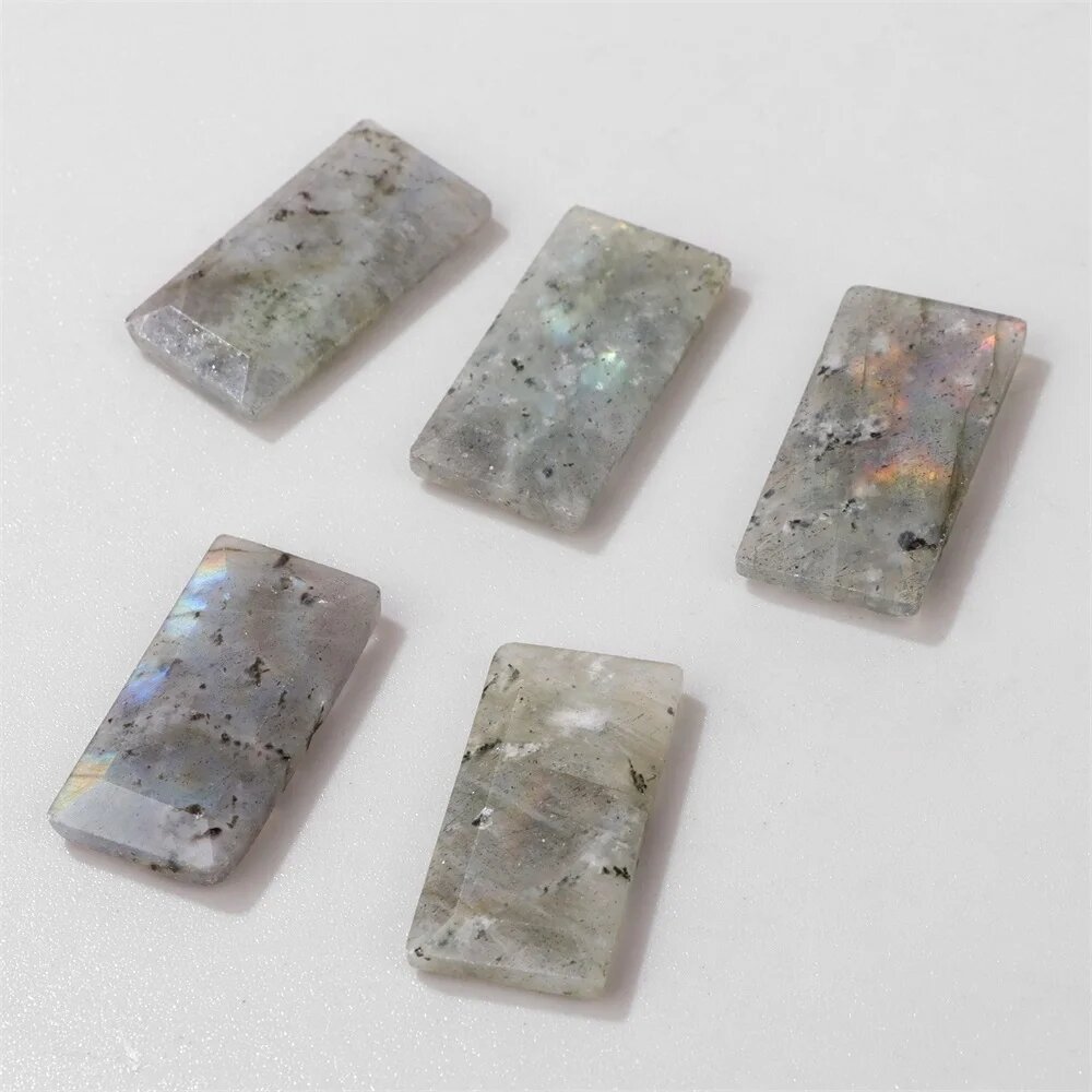 Подвески из натурального камня Rainagem лазурит, лабрадорит, кварц 2 Pieces, NO.10 Labradorite2