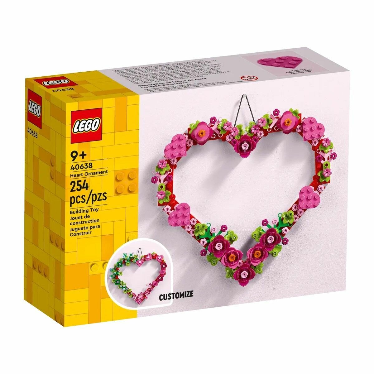 40638 Пластиковый Конструктор LEGO Iconic 40638(b) Heart Ornament Украшение в Форме Сердца